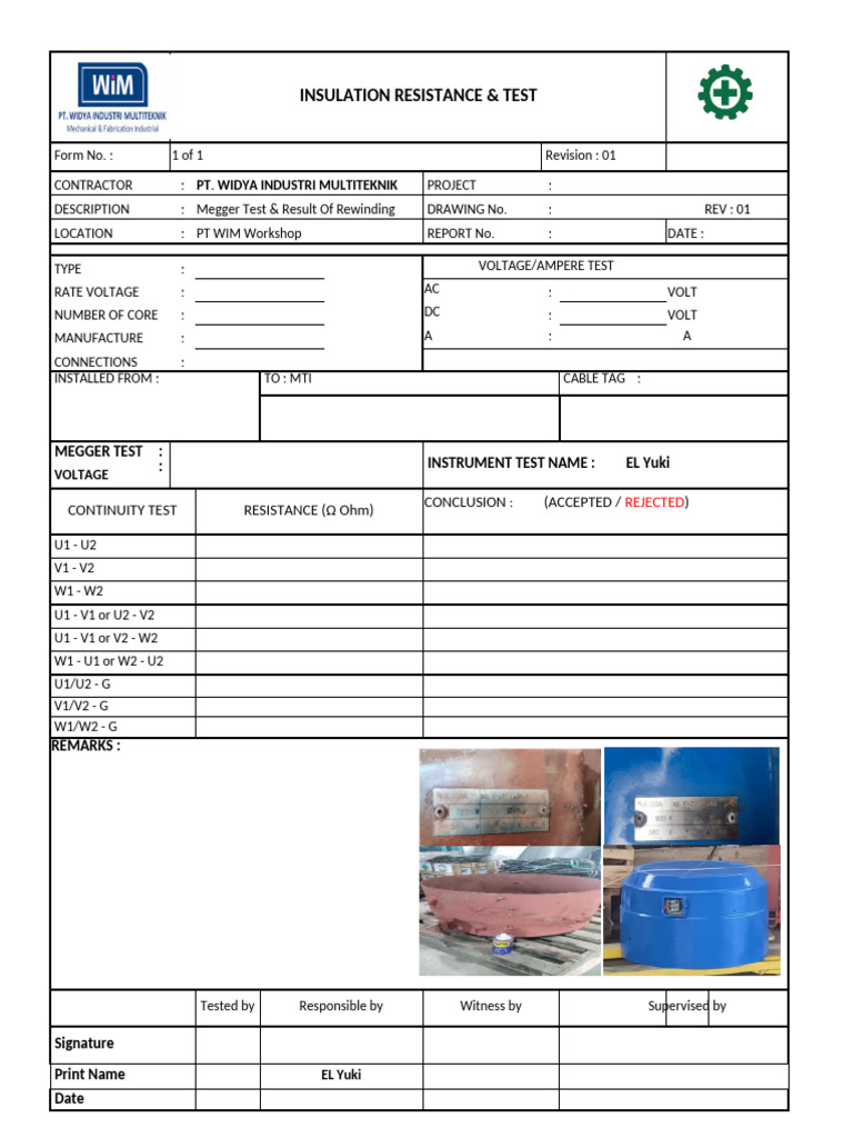 Form-Megger and Repair | PDF