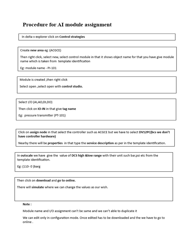 Procedure For AI Module Assignment | PDF