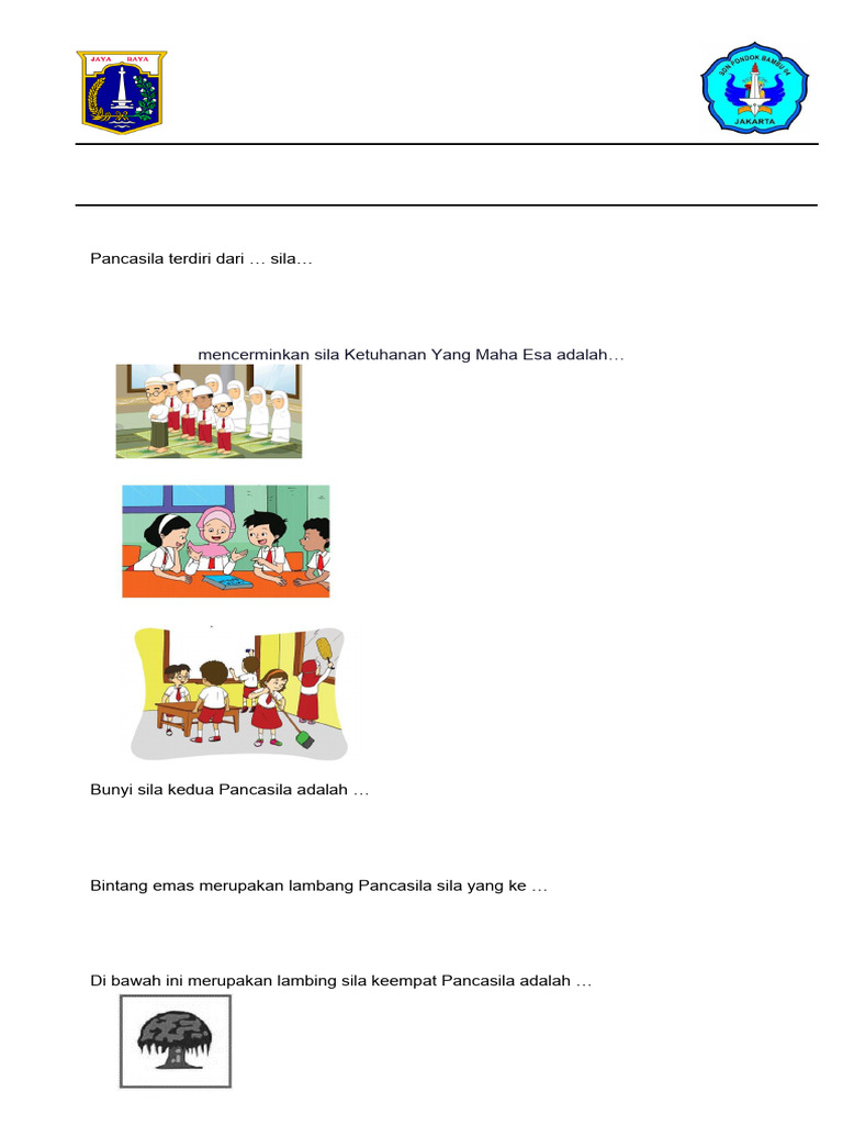 Soal STS PPKN Kelas 1 SMTS 1 Ikm 2024 | PDF