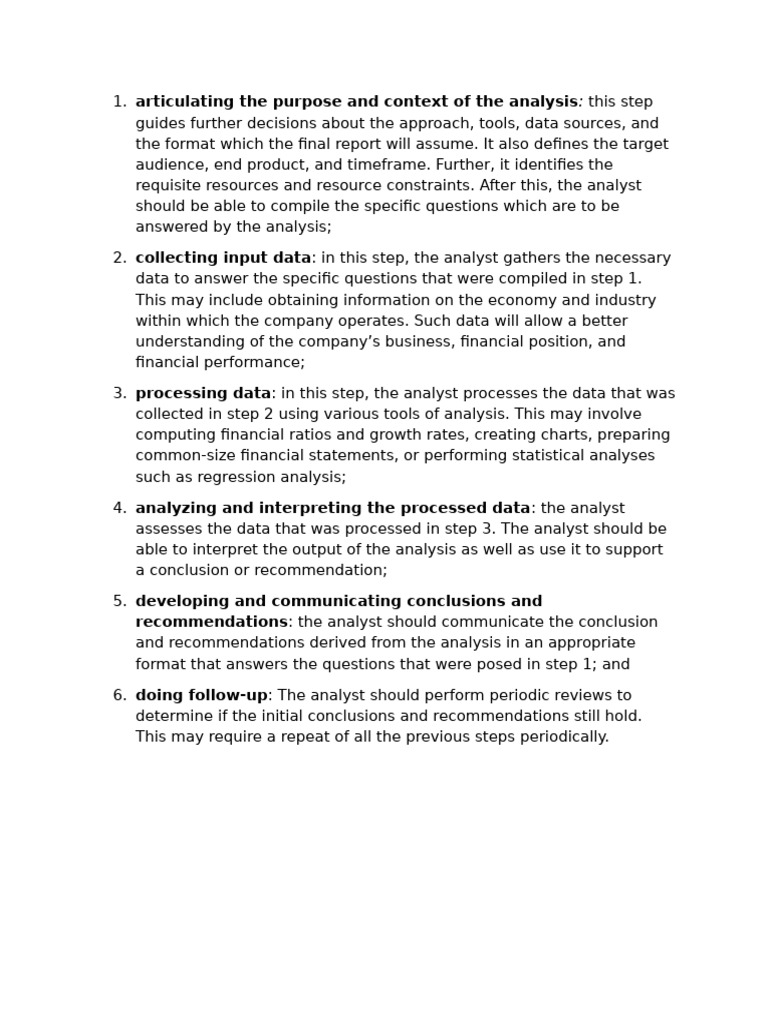 Articulating The Purpose and Context of The Analysis | PDF