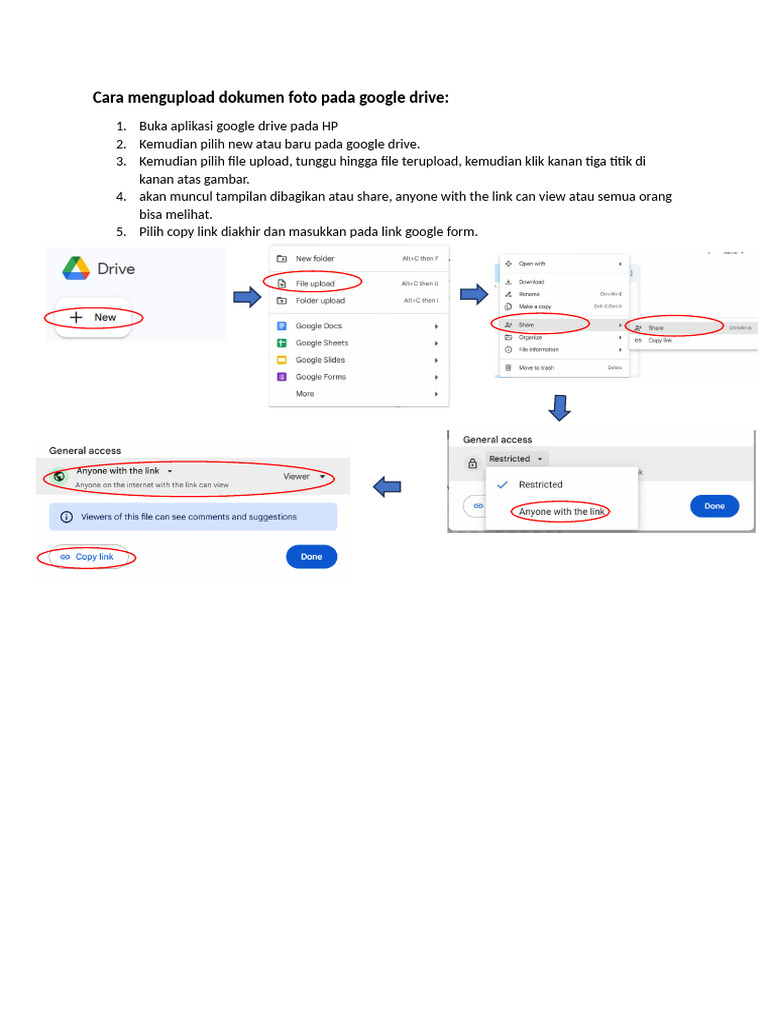 Cara Mengupload Dokumen Foto Pada Google Drive | PDF