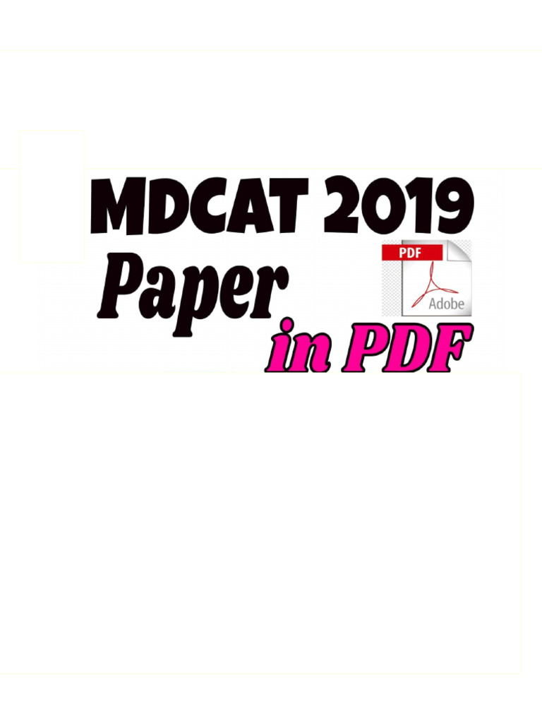 Paper MDCaT 2019 | PDF