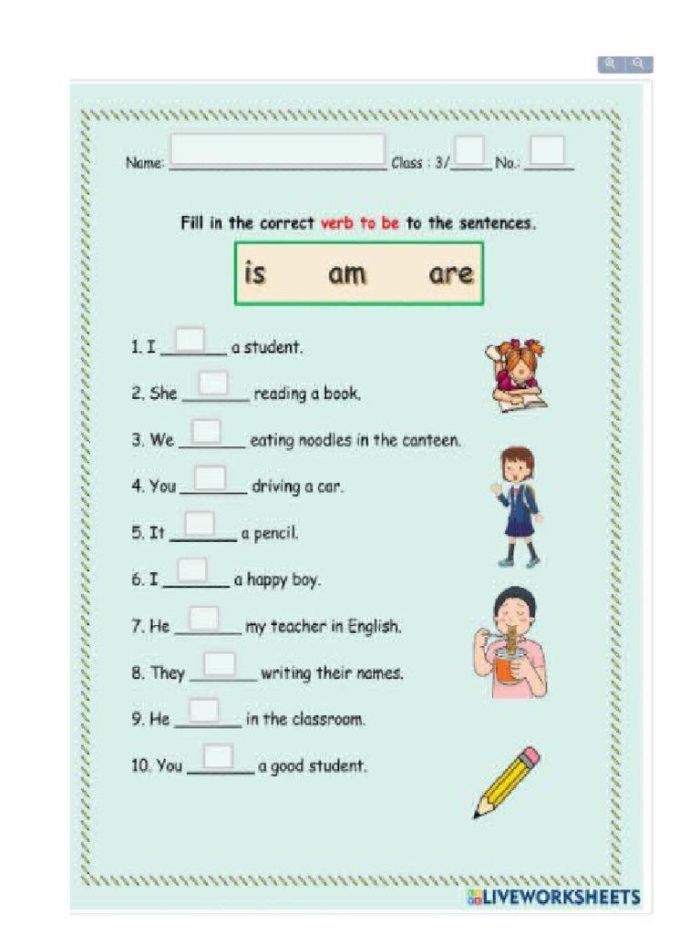 Verb To Be Exercises | PDF