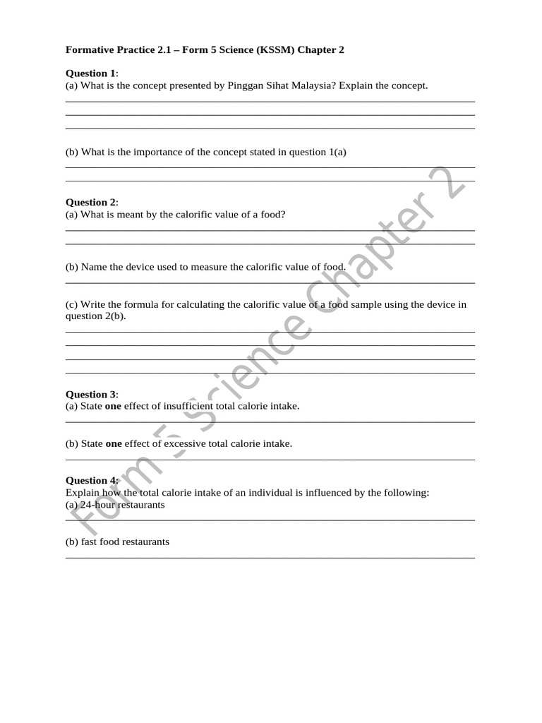 Chapter 2 Nutrition and Food Technology | PDF | Nutrients | Calorie