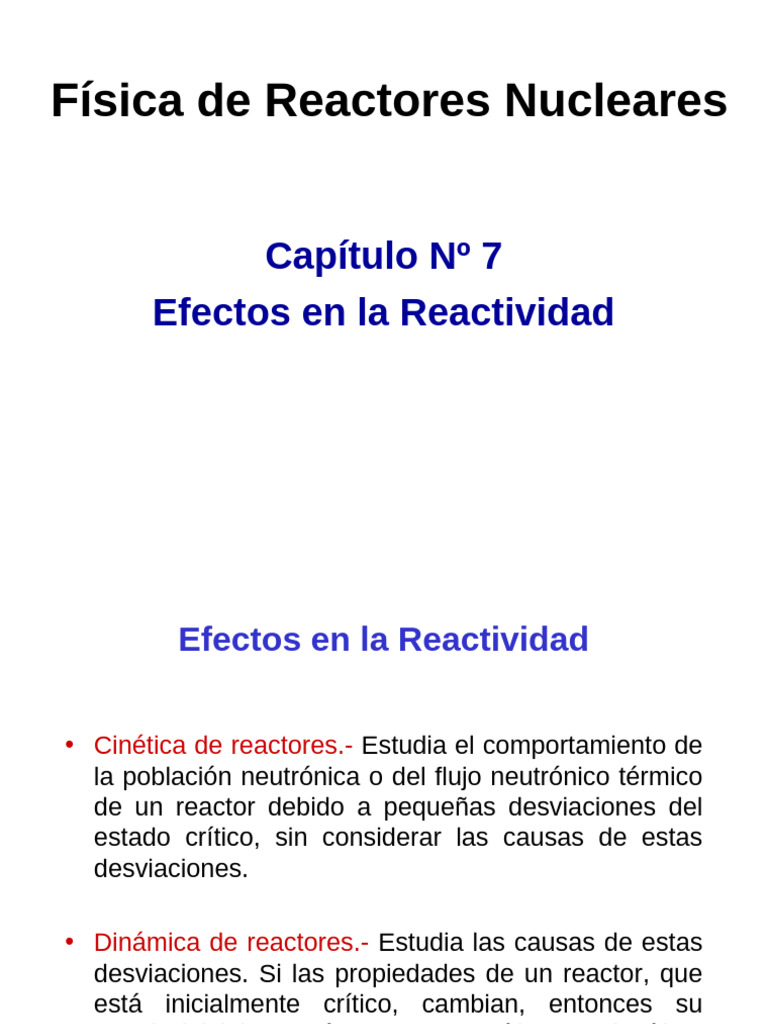 Reactividad en Reactores Nucleares | PDF | Fisión nuclear | Ciencias fisicas
