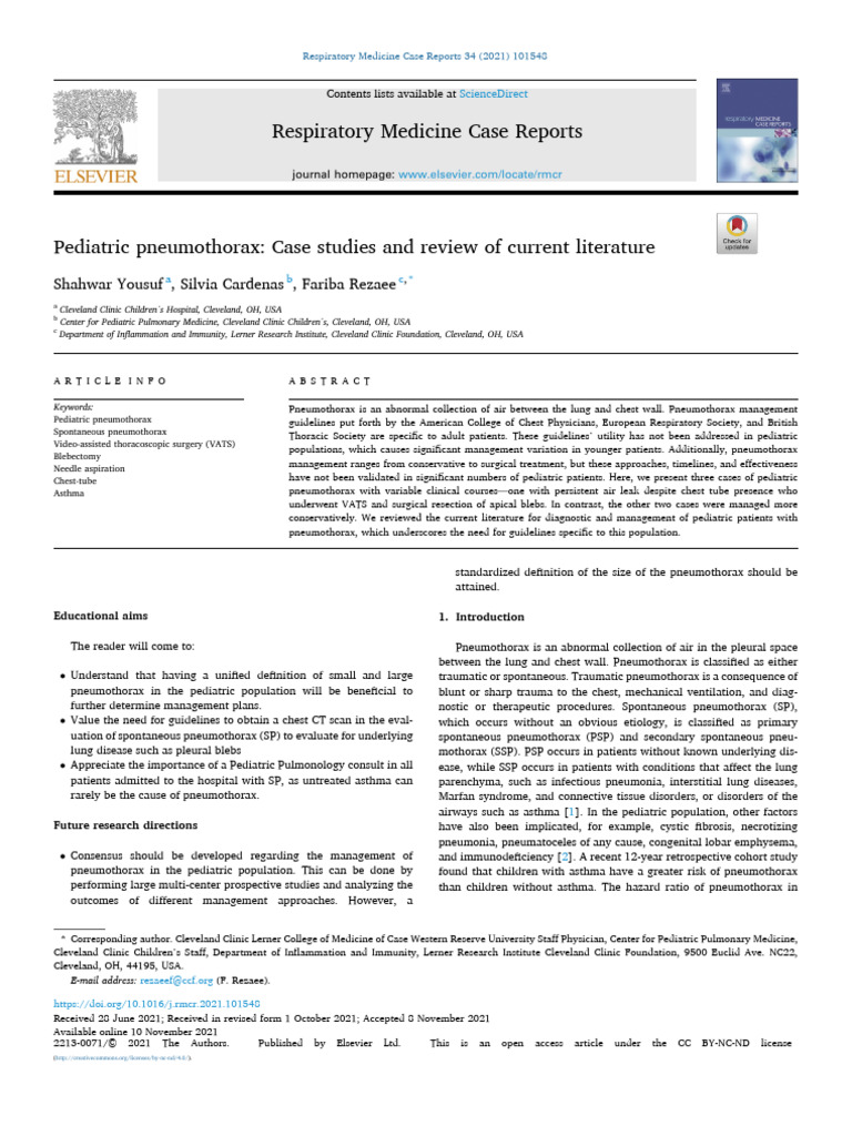 1 s2.0 S2213007121002100 Main | PDF | Respiratory Diseases | Asthma