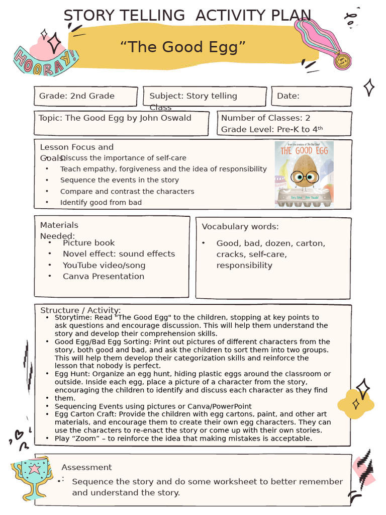 The Good Egg Activity Plan | PDF