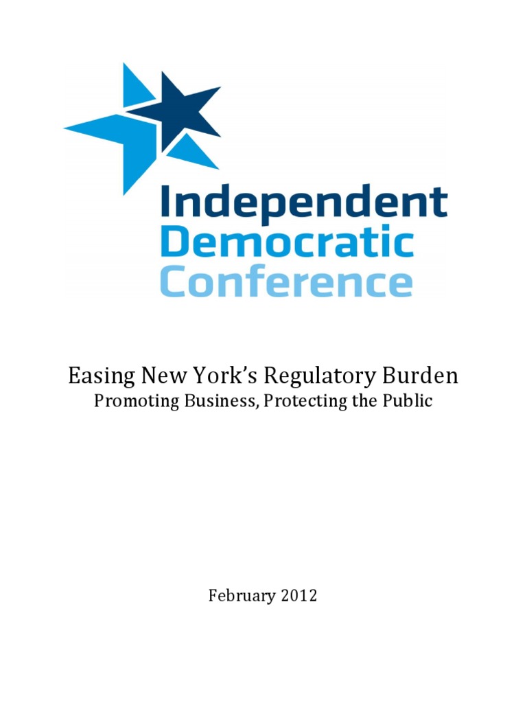 Independent Democratic Conference Regulation Report | PDF | Regulation ...
