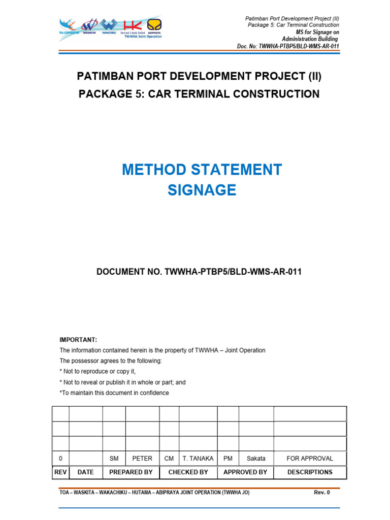 BLD-WMS-AR-011 Signage | PDF | Screw | Scaffolding