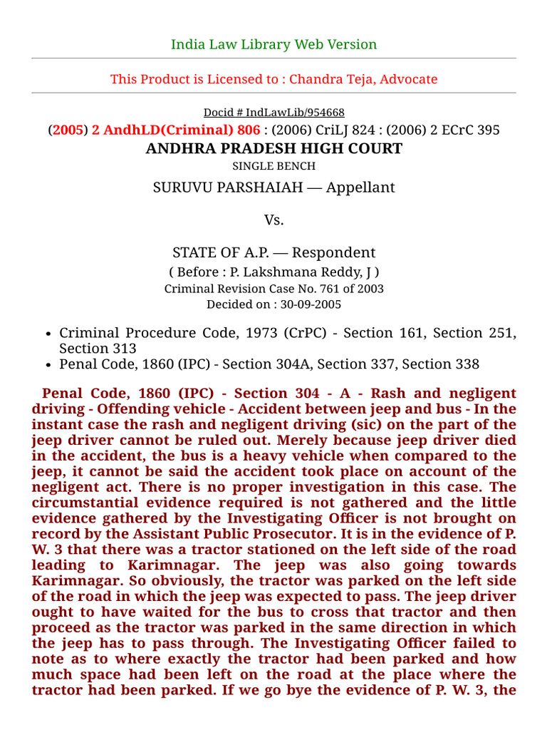 India Law Library Web Version | PDF | Prosecutor | Evidence (Law)
