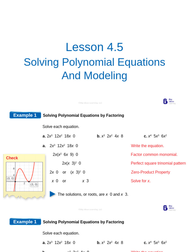 Solving and Modeling Polynomials | PDF | Factorization | Finite Difference