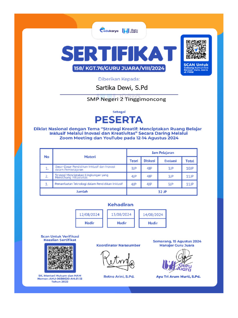sertifikat kombel_2 | PDF