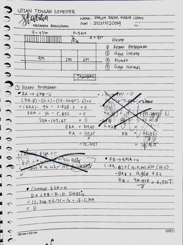 Uts Statika Mekbang | PDF