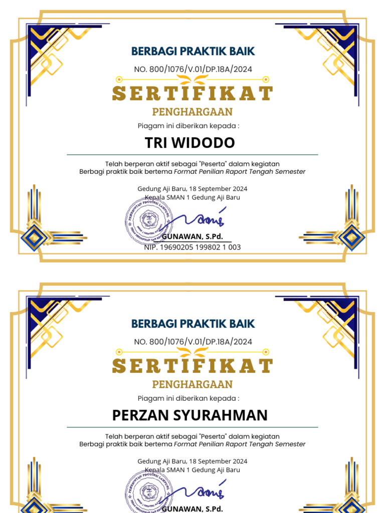 (Buat Banyak 1) Sertifikat Penghargaan Lomba Karya Tulis Ilmiah | PDF