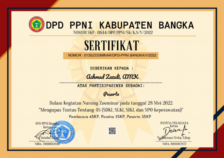 2022 NursingZoominar Mengupas Tuntas Tentang 4S SDKI SLKI SIKI Dan SPO Keperawatan | PDF