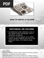 Column Writing Tips | PDF | Journalism | News