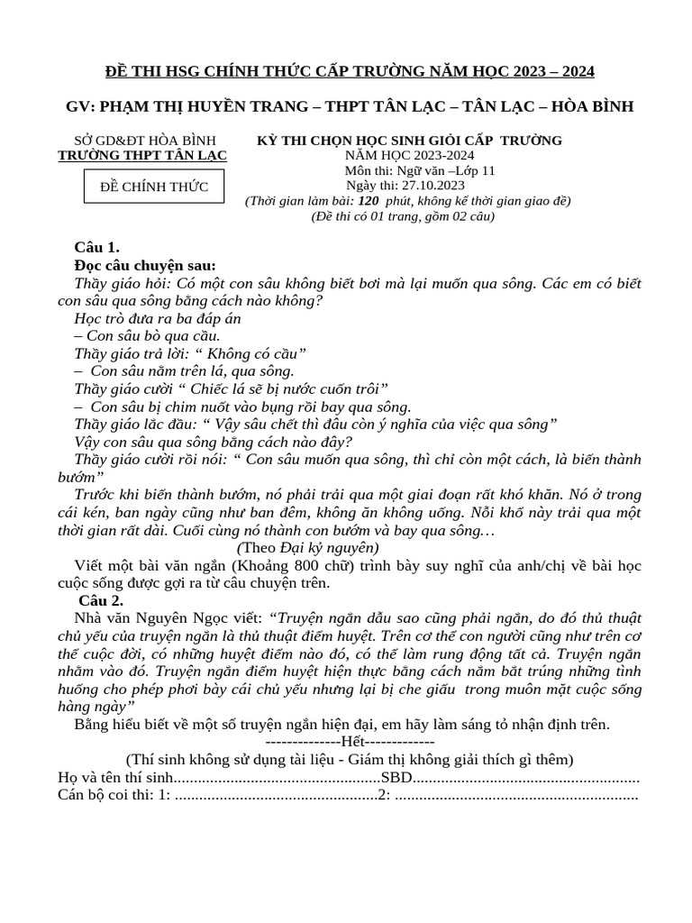 HSG11. Lựa Chọn Và Xây Dựng Tình Huống Truyện | PDF