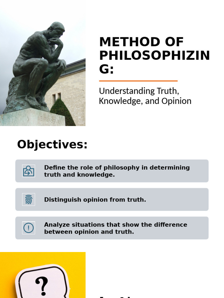 Philosophy of Truth and Knowledge | PDF | Knowledge | Truth