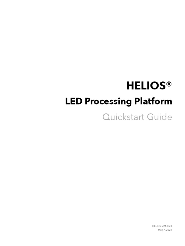 Megapixel Helios Led Processing Platform Quickstart Guide | PDF | Hdmi | Safari (Web Browser)