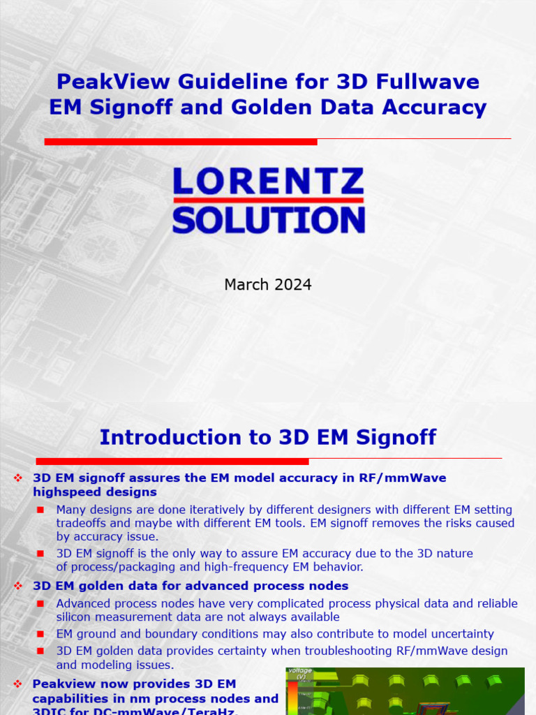 LD10685 - PeakView Guideline For 3D Fullwave EM Signoff and Golden Data ...