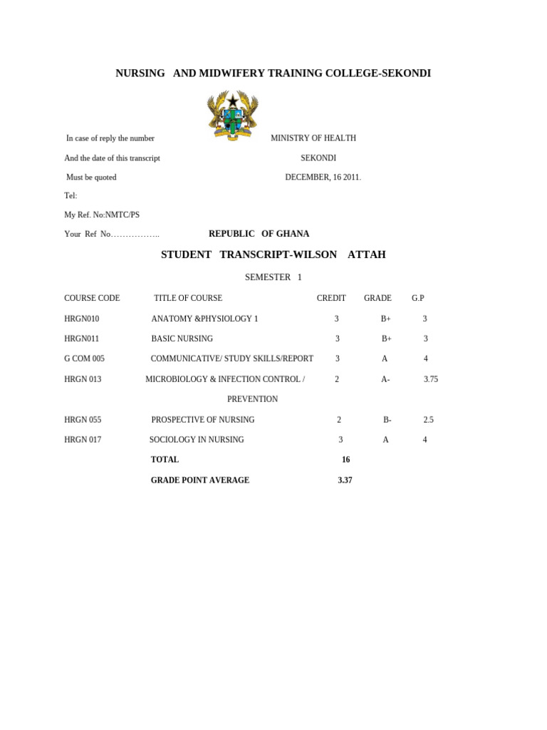 Nursing and Midwifery Training College | PDF