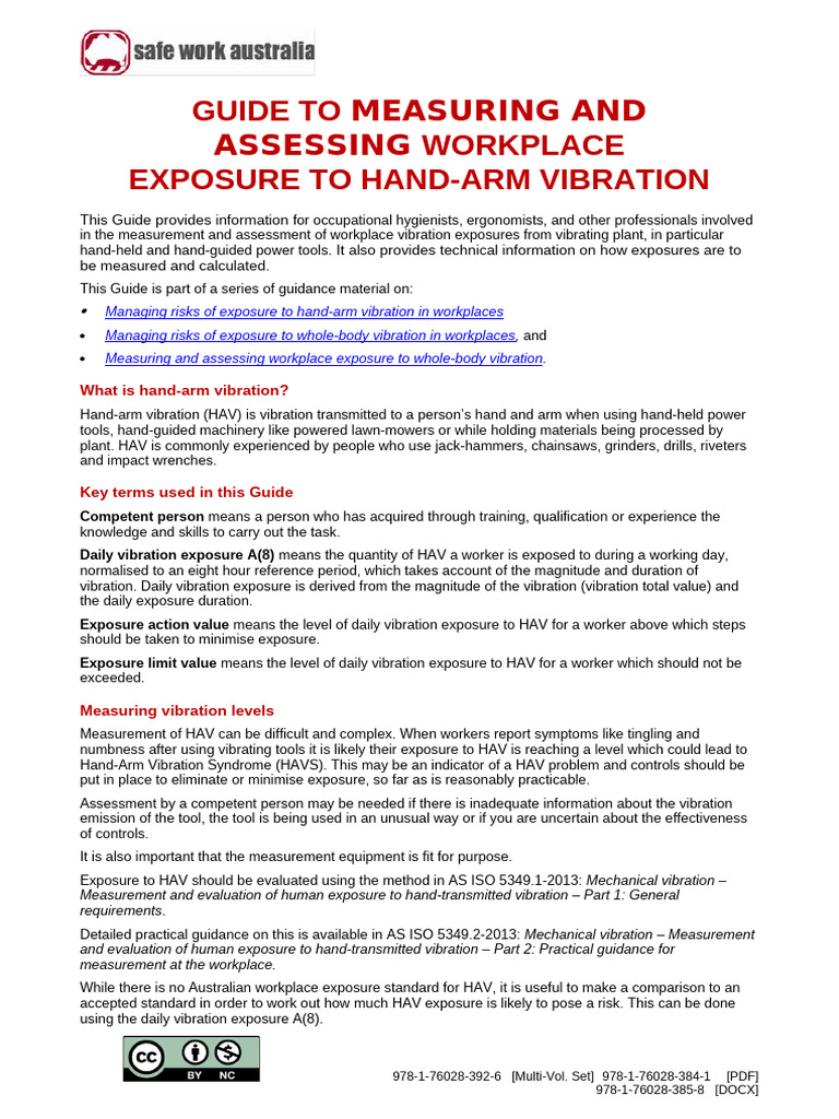 Hand-Arm Vibration Exposure Assessment Guide | PDF | Occupational ...