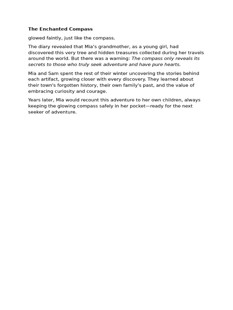 The Enchanted Compass | PDF