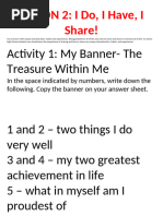 Activity 1 - The Treasure Within Me | PDF | Psychological Concepts ...