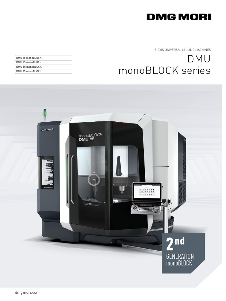 Pm0uk Dmu Monoblock 2nd Series PDF Data | PDF | Gear | Grinding (Abrasive Cutting)