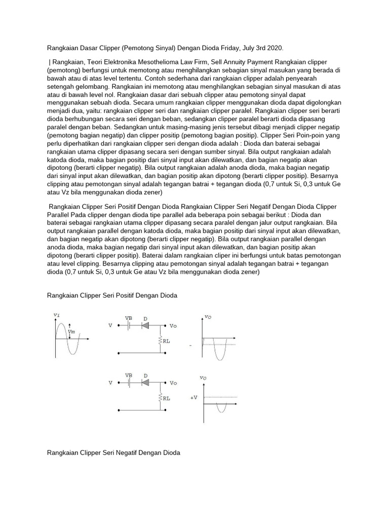 Rangkaian Dasar Cliper Dioda | PDF