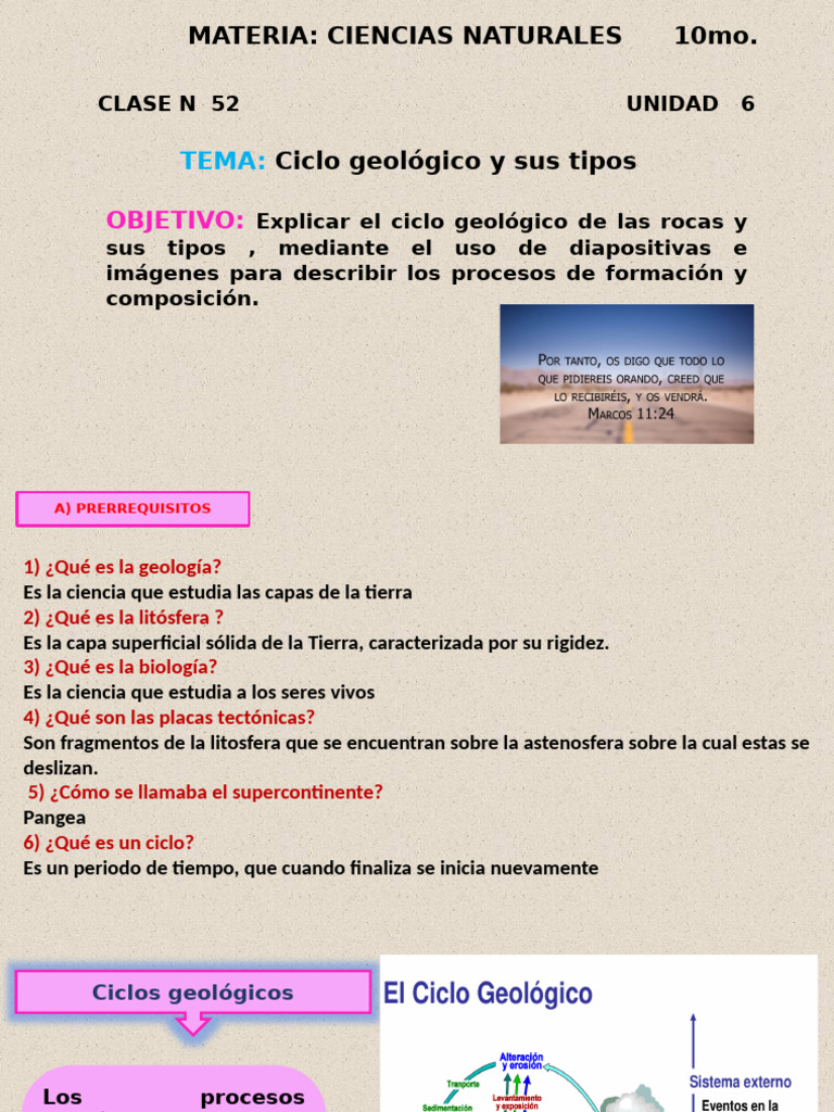 Ciclo Geológico y Tipos de Rocas | PDF | Roca (geología) | Geología