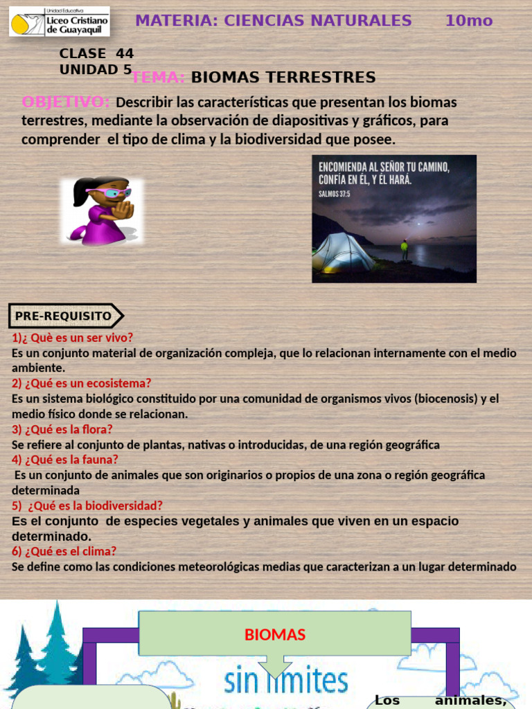 CLASE 43 Biomas Terrestres | PDF | Sabana | Ecosistema