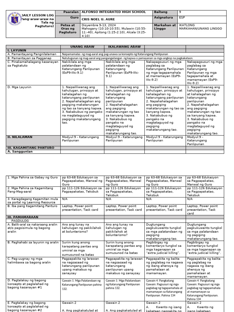 CNUA-ESP9-Week 1-Dec9-13 | PDF
