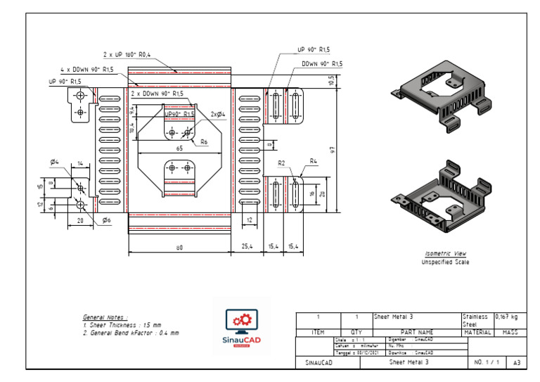 2D drawing_sheet metal 4 | PDF | Metals | Building Materials
