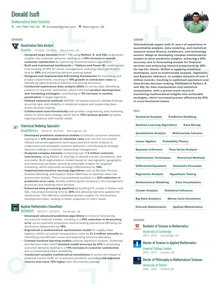 Donald Isufi | PDF | Statistics | Data Analysis