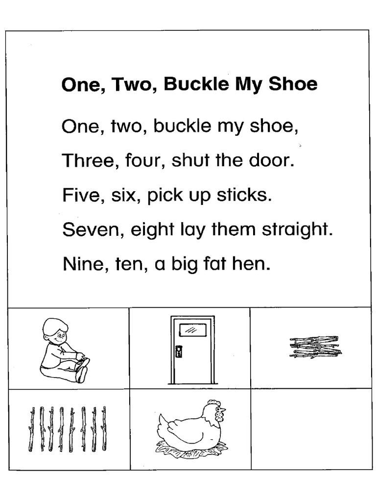 One, Two, Buckle My Shoe | PDF
