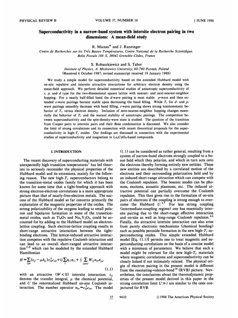 Superconductivity in A Narrow-Band System With Intersite Electron Pairing in Two Dimensions: A ...