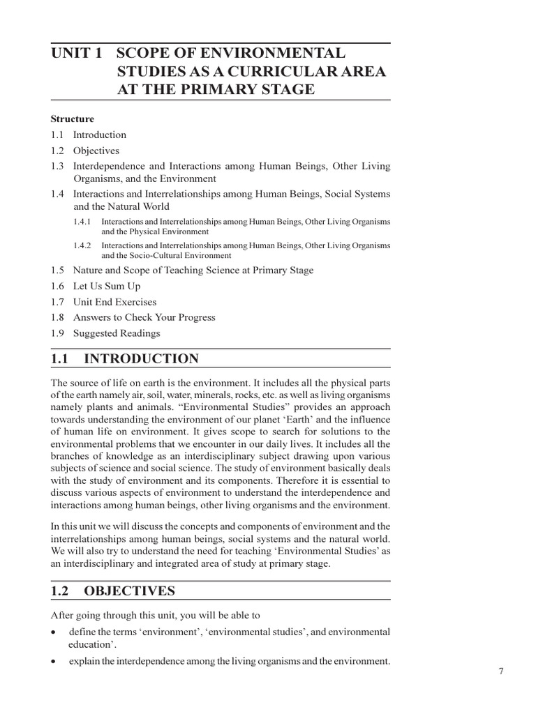 Scope of Environ Stud | PDF | Ecosystem | Natural Environment