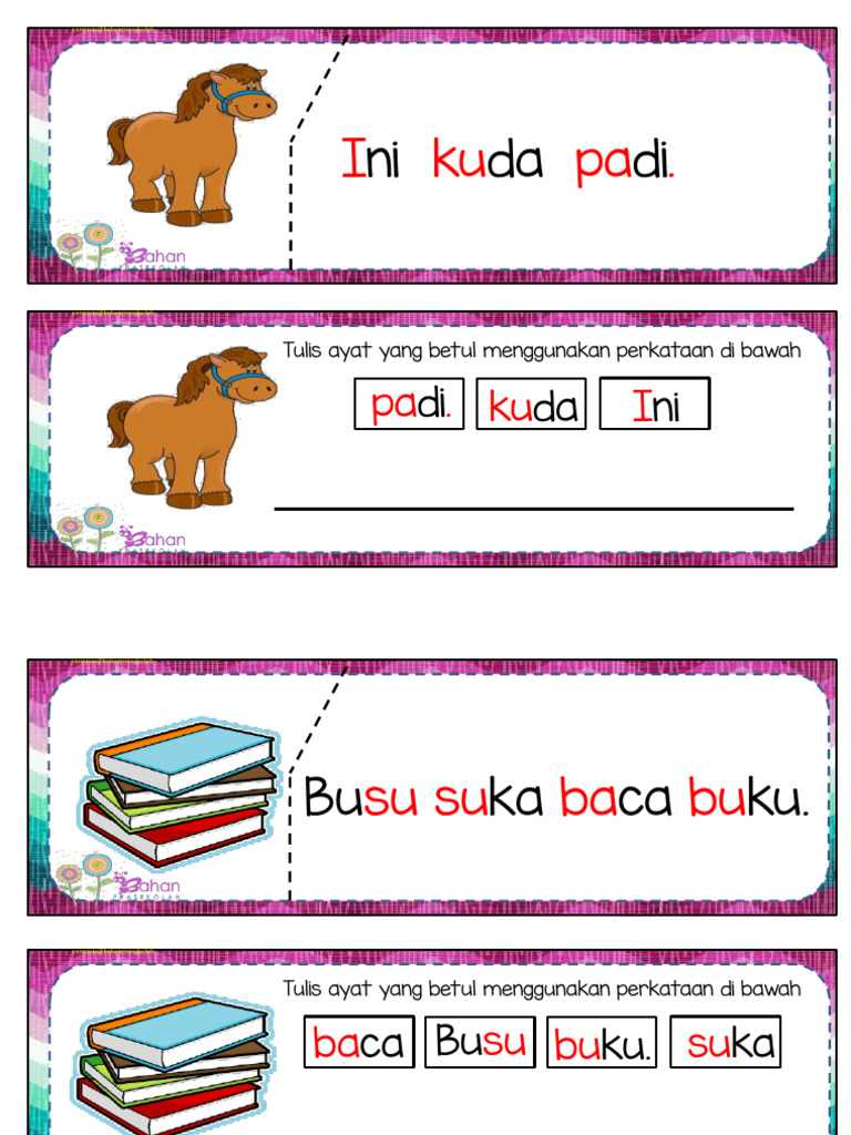 Baca Dan Susun Ayat Pendek KVKV | PDF