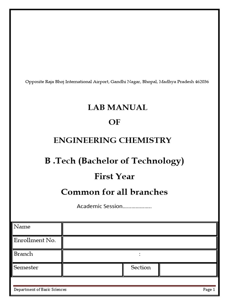 Asct Chemistry Lab Manual | PDF | Titration | Chemistry