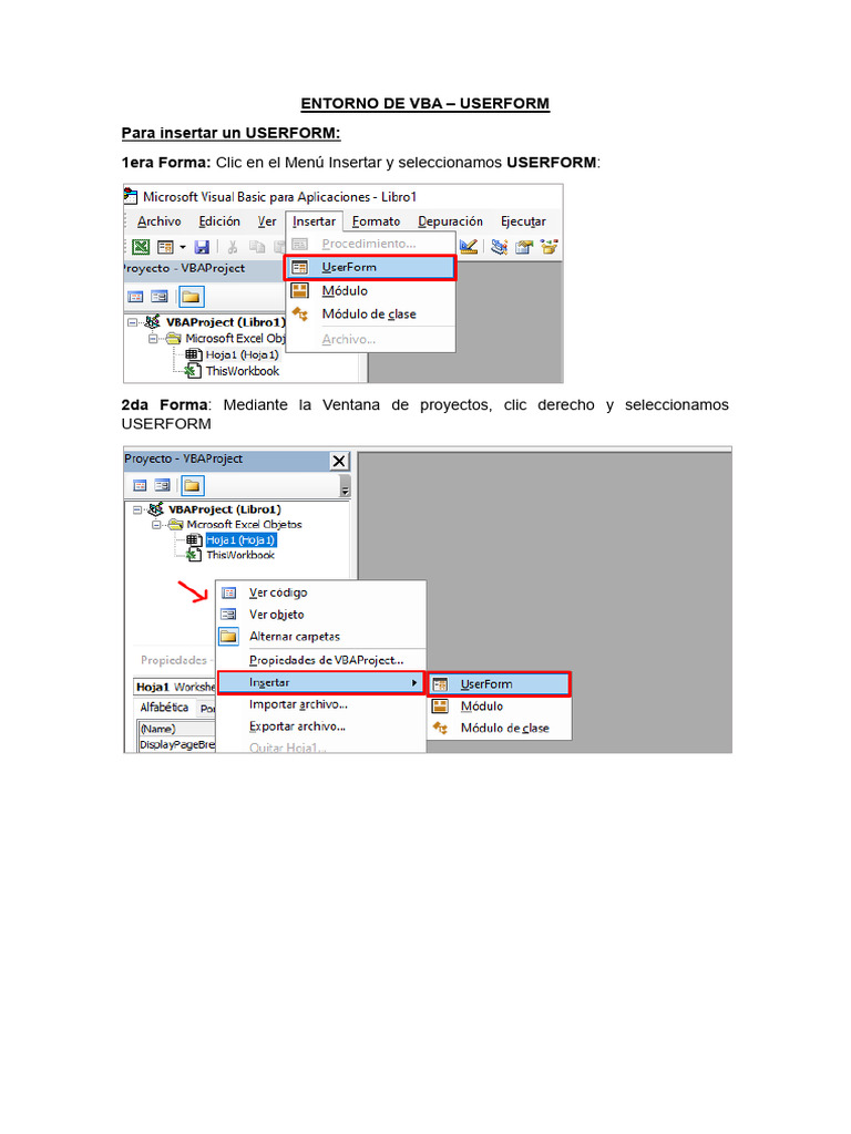 Guía de UserForms en VBA | PDF