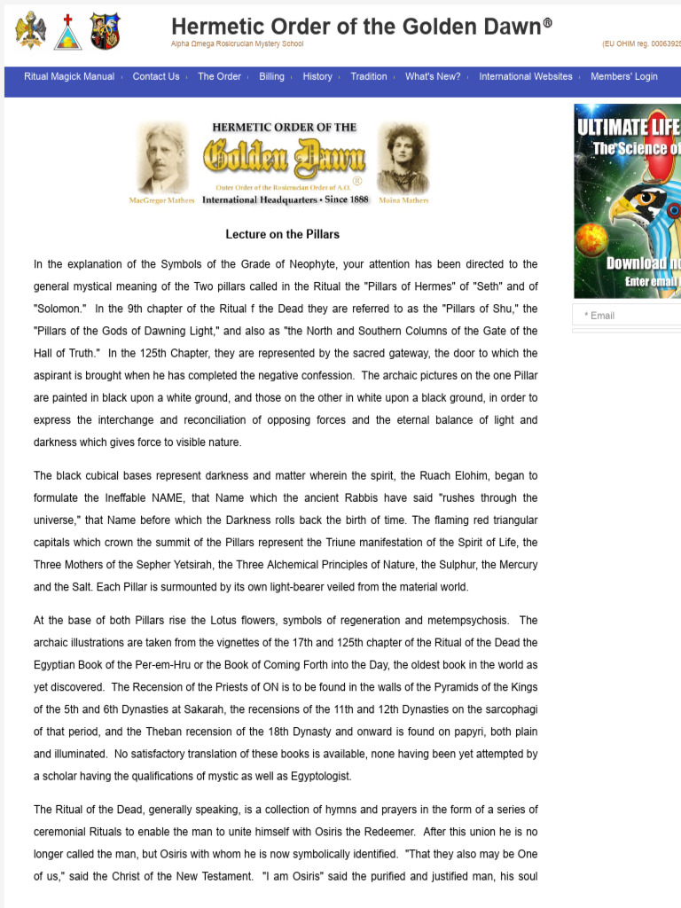 Understanding the Golden Dawn Pillars | PDF | Osiris | Isis