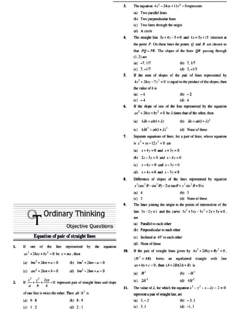13) Uss Posl | PDF | Line (Geometry) | Equations