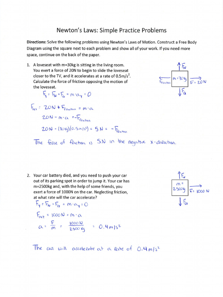 newtons_laws_problems_key | PDF
