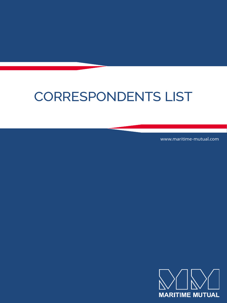 Maritime Mutual - List of correspondents 2023 | PDF | Havana | Freight ...