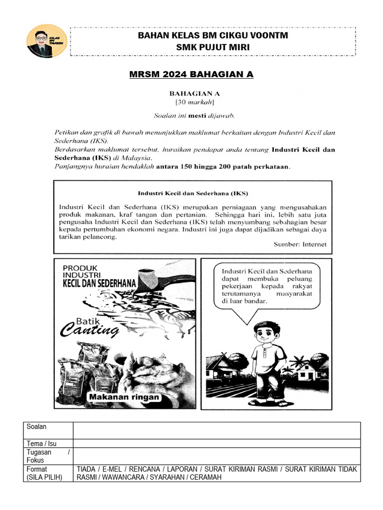 MRSM BHG A 2024 | PDF