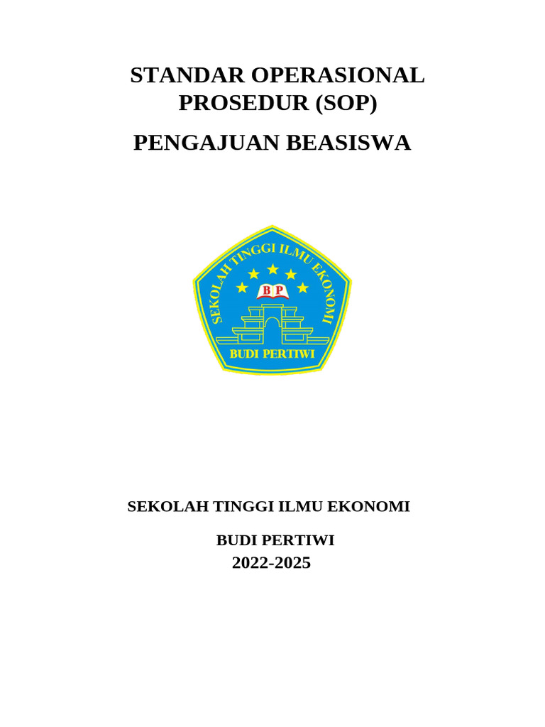 SOP Pengajuan Beasiswa | PDF