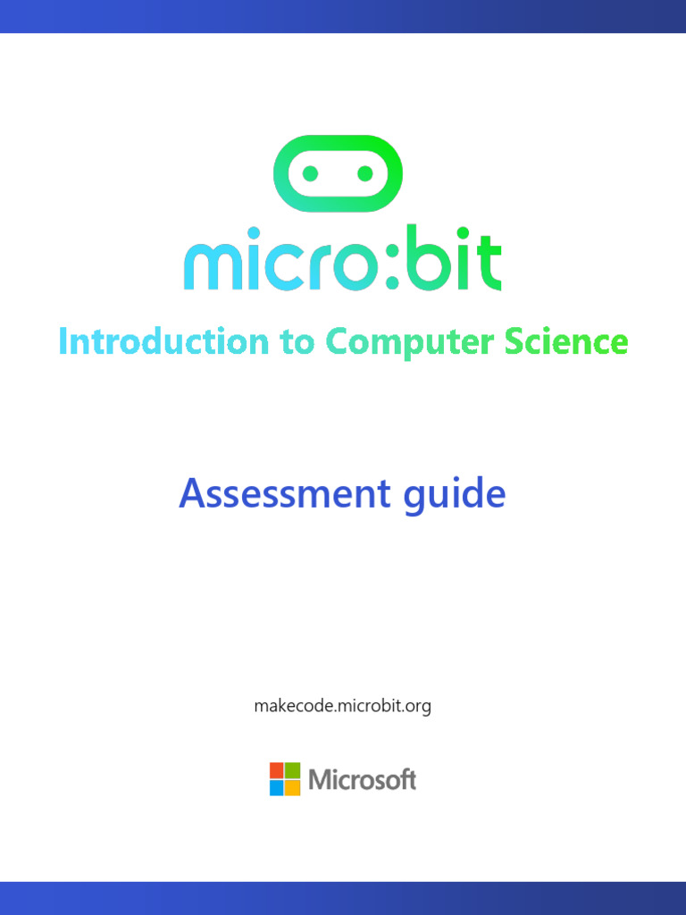 Assessment Guide - Intro To CS MakeCode Microbit | PDF | Computer Programming | Computer Science