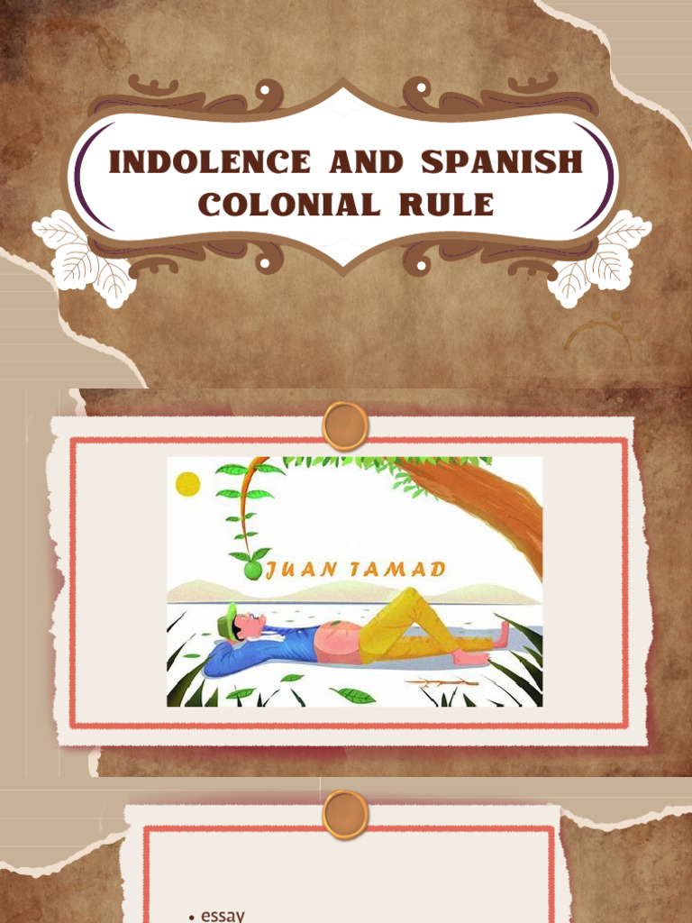 Indolence Under Spanish Colonial Rule | PDF