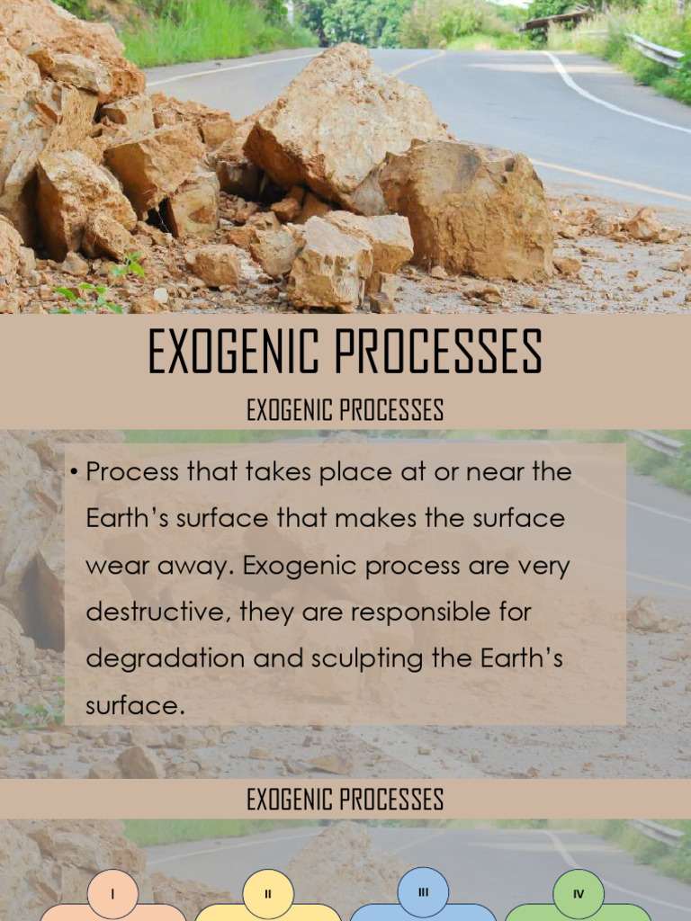 Lesson 2.1 - Exogenic Processes | PDF | Weathering | Erosion